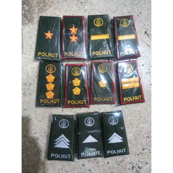 Jual pangkat polhut bordir pakai sepon pangkat polisi hutan pangkat ...