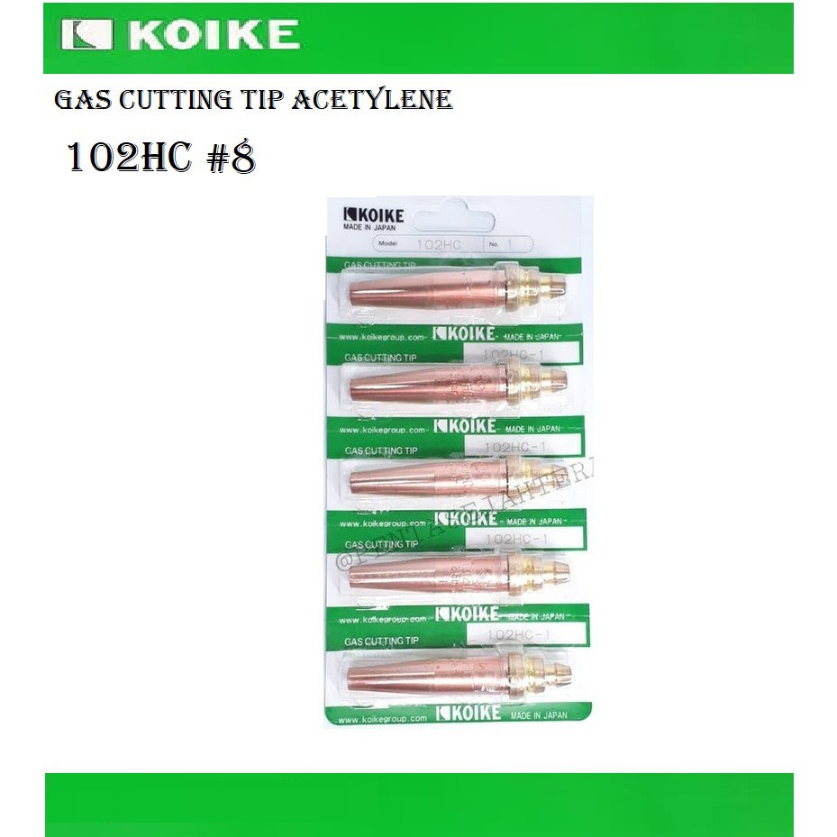Jual Koike Cutting Tip 102 HC Acetylene hand cut NO 8 | Shopee Indonesia
