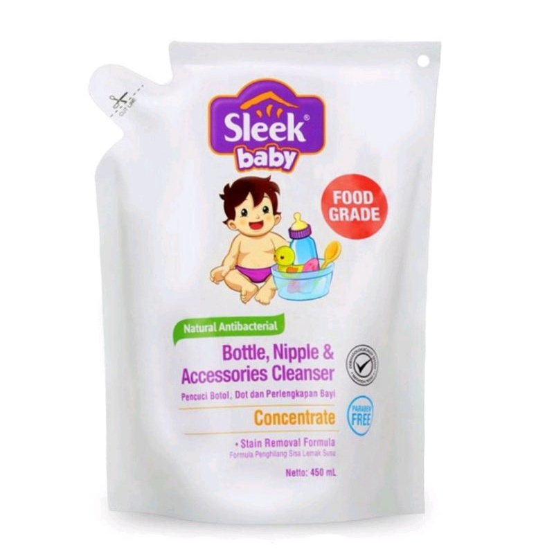 Jual Sleek baby Natural Antibacterial Concentrate 450ml slek | Shopee Indonesia