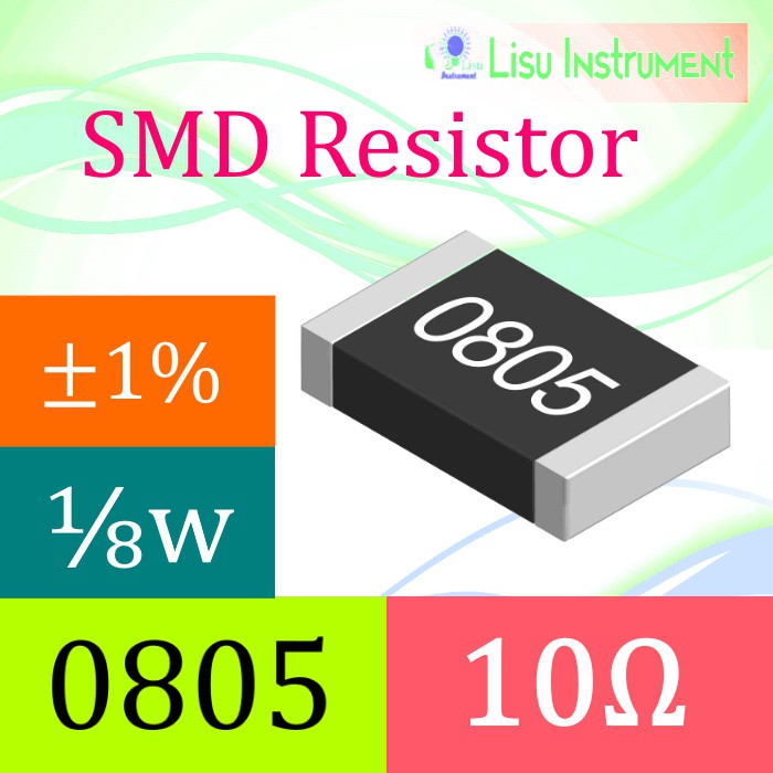 Jual 10R 0805 ±1% Thick Film Resistors SMD Chip Resistor 10R0 10Ω ...