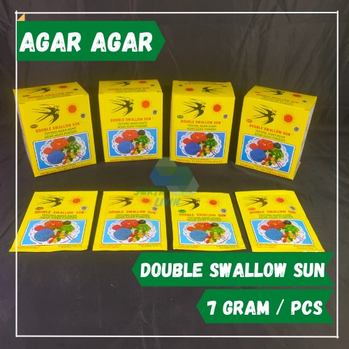 Jual Agar Agar Double Swallow Sun Sachet 7 gram / Agar Powder Cap Dua ...