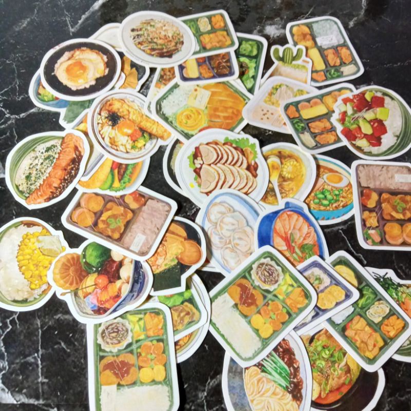 Jual Stiker bentuk makanan | food | Stiker aesthetic | sticker tumblr ...