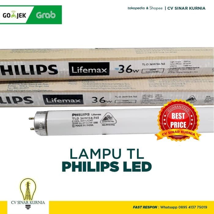 Jual Lampu NEON TL-D Philips Lifemax 36Watt, 36W, 36 Watt, 36 W | Shopee Indonesia