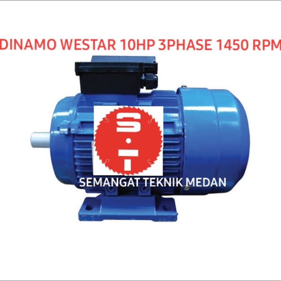 Jual DINAMO ELEKTROMOTOR LISTRIK 10HP 10 HP 1450RPM 3 PHASE TEMBAGA WESTAR | Shopee Indonesia
