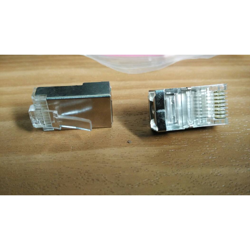 Jual METAL SHIELDED JACK RJ 45 RJ45 KONEKTOR DENGAN METAL COVER ...