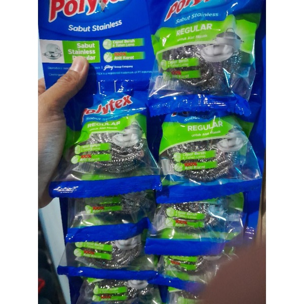 Jual Kawat Sabut Stenlis Polytex Kawat Cuci Piring 1 pcs | Shopee Indonesia