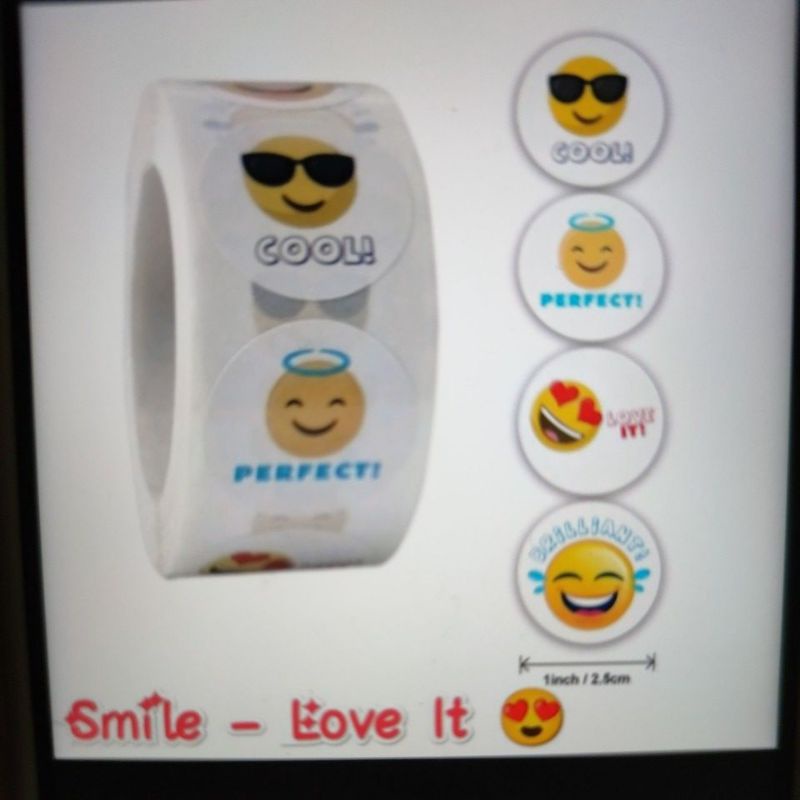 Jual KiSy.Shop 50pcs Sticker Round Roll / 200pcs Reward Label stiker ...