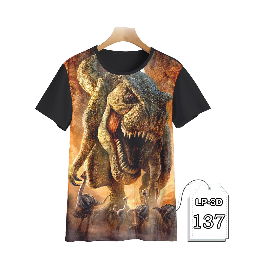 Jual Baju Dinosaurus Kaos T-Rex Anak dan Dewasa Printing 3D #LP3D-137 ...