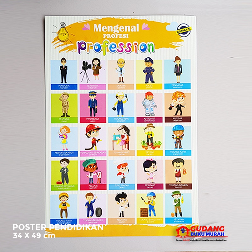 Jual Poster mengenal profesi | Shopee Indonesia