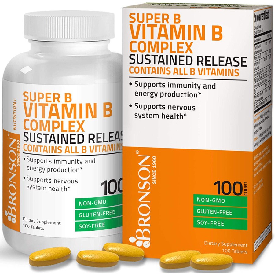 Jual Bronson Super B Vitamin B Complex Sustained Release 100 Count Vit B | Shopee Indonesia