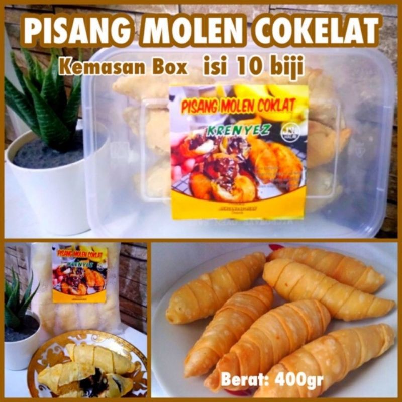 Jual Pisang Molen Coklat Lumer isi 10 Kemasan Box | Shopee Indonesia