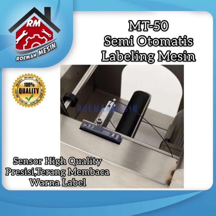 Jual Mesin Labeling Stiker Label Botol Bulat Mt 50 Semiotomatis