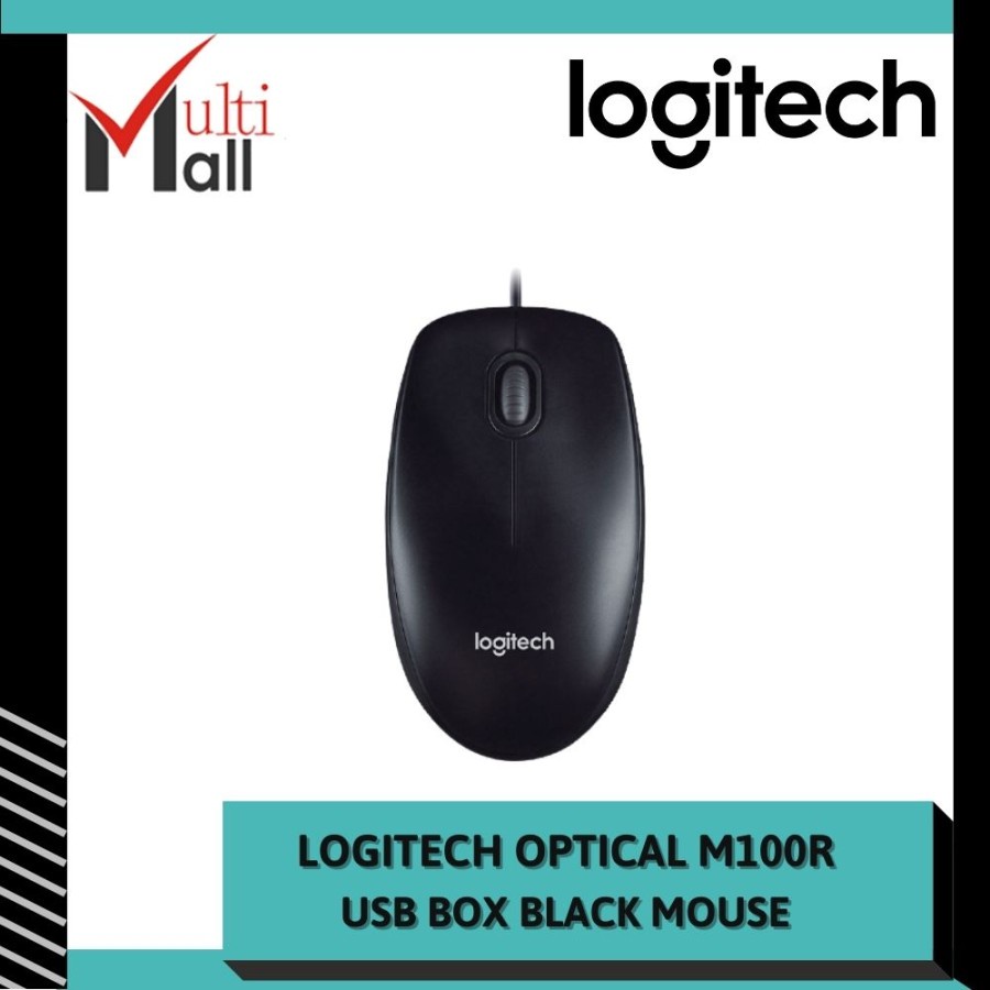 Jual LOGITECH OPT M100R USB BOX BLACK MOUSE | Shopee Indonesia