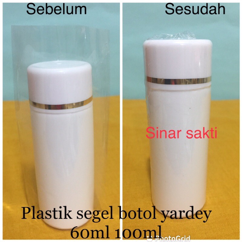 Jual eceran plastik segel botol putri 60ml 100ml segel plastik botol ...