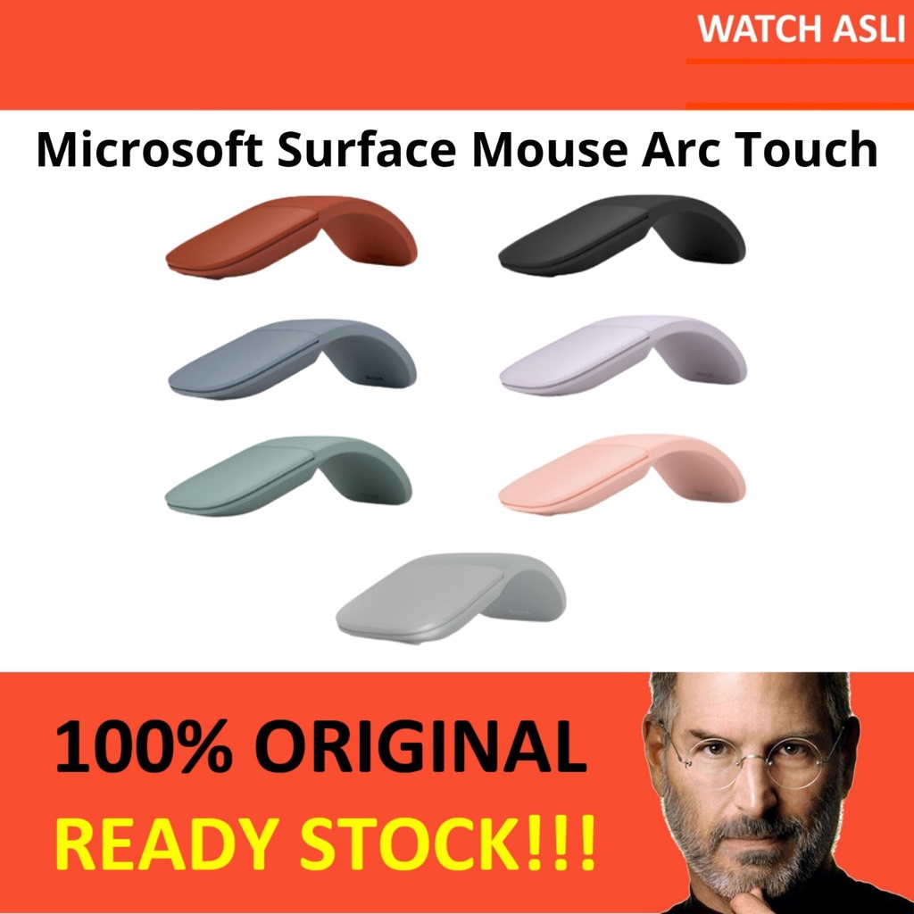 Jual Microsoft Surface Mouse Arc Touch Black Platinum Pink Red Bluetooth | Shopee Indonesia