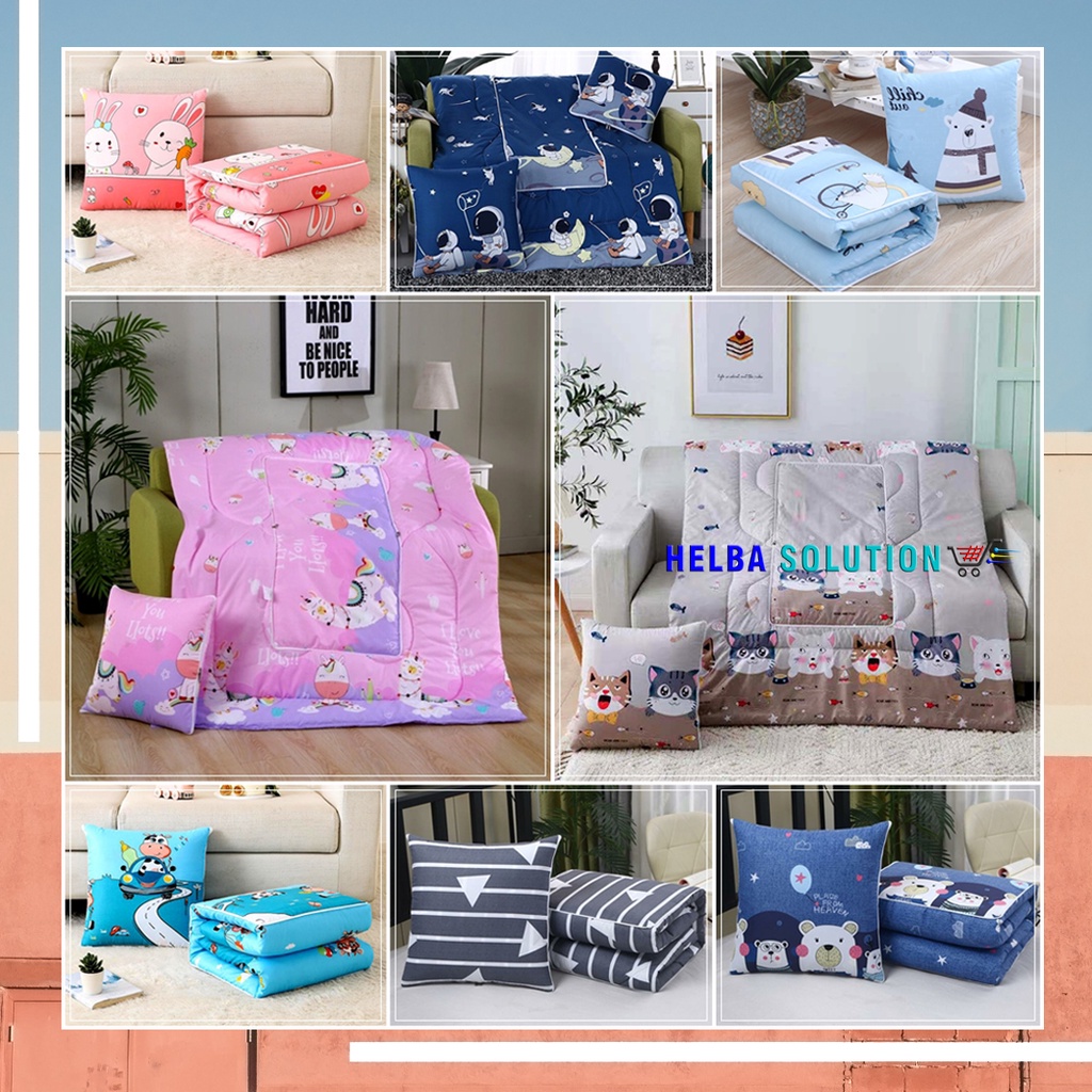Jual BALMUT Bantal Selimut 2in1 Motif Karakter BALMUT Traveling ...