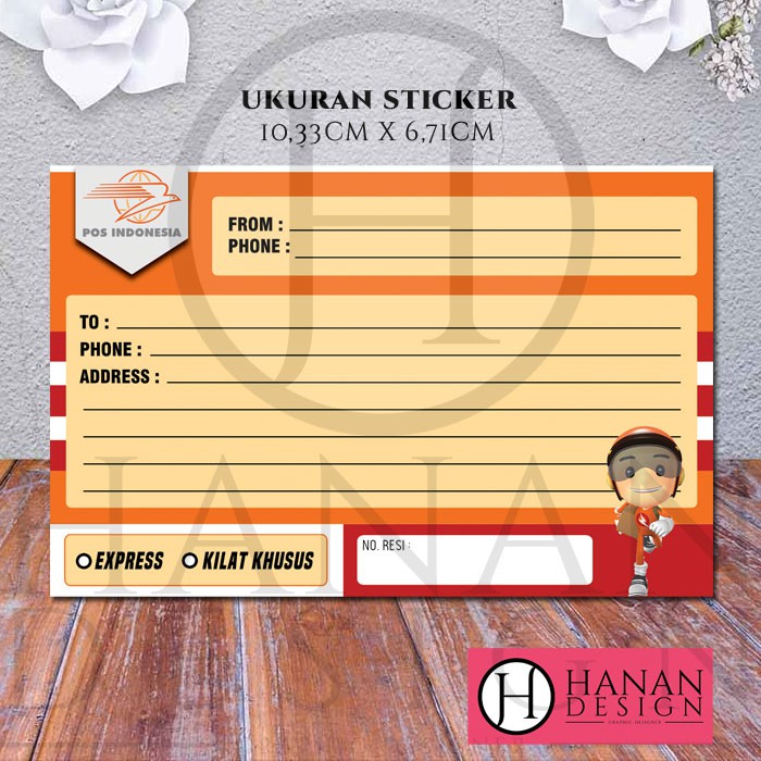 Jual Stiker Label Pengiriman Paket Olshop Online Shop Custom - Motif ...