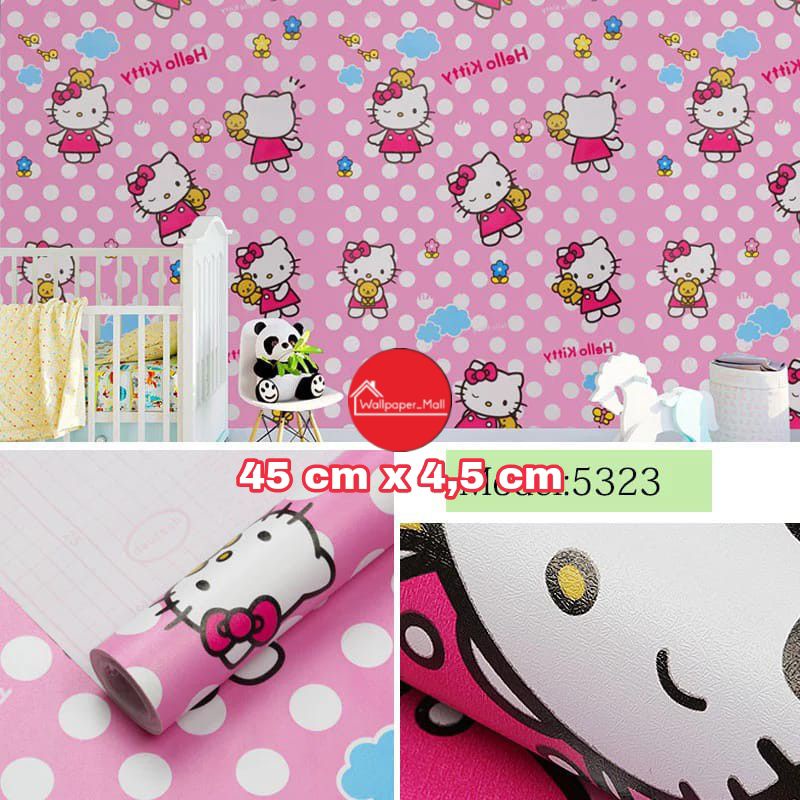 Jual Wallpaper Dinding Hello Kitty Stiker Dinding Hello Kitty Wallpaper Hello Kitty Walpaper ...