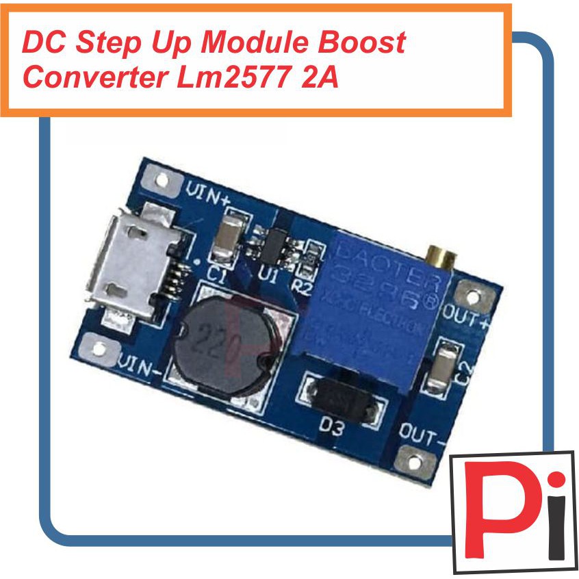 Jual DC-DC 2A Step UP boost wide voltage input module adjustable LM2577 ...