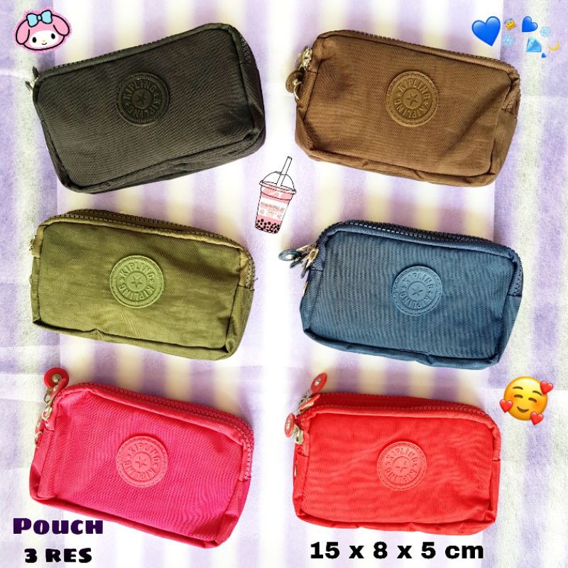 Jual Dompet Pouch Serbaguna 3 Ruang Resleting HP Uang Sanitizer ...