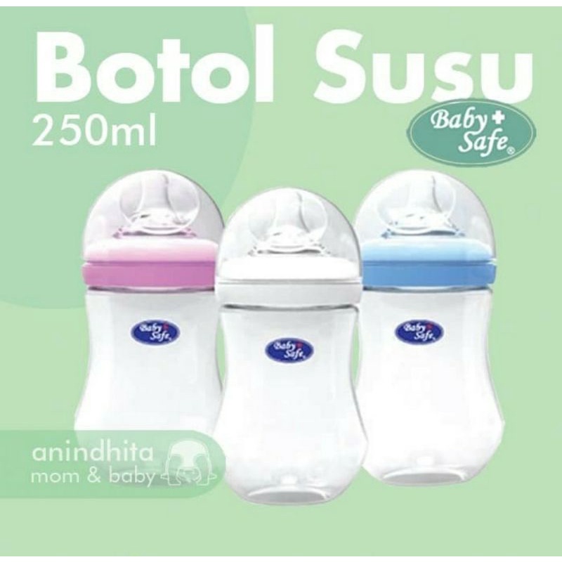 Jual Baby Safe Wide Neck Bottle 250ml Botol Susu Bayi Wideneck Babysafe ...