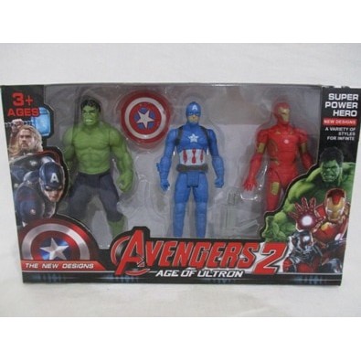 Jual Action Figure Avengers Box SET ISI 3 Tinggi 12cm/Mainan Super Hero ...