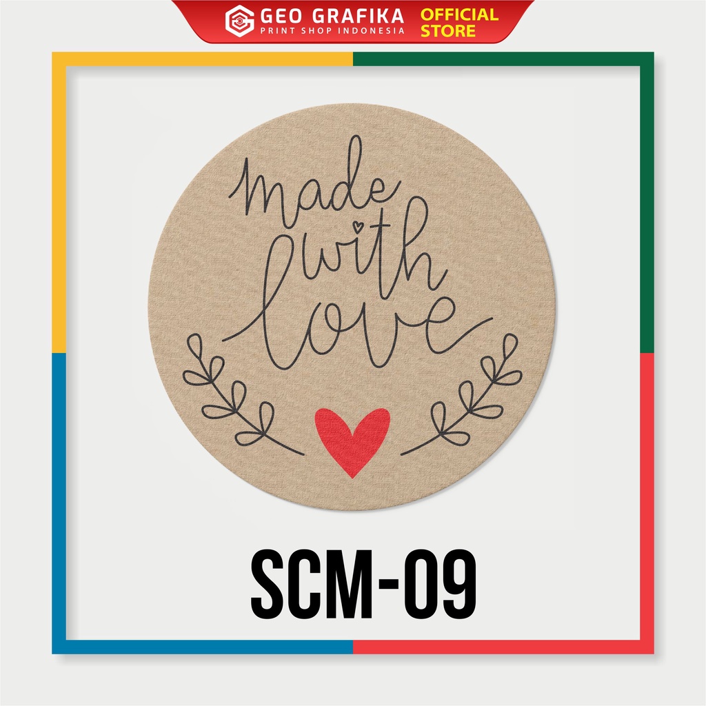 Jual Sticker Craft Hand Made With Love Label Craft Coklat - Geo Grafika | Shopee Indonesia
