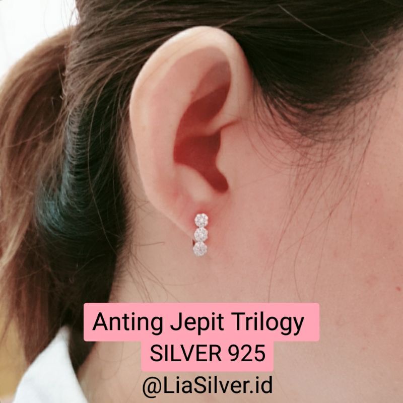 Jual Anting Trilogy SILVER 925 / Perak Lapis Emas Putih ( TOKO LIA ...