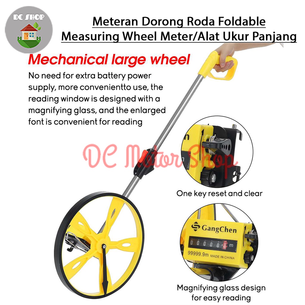 Jual Meteran Dorong Roda Foldable /Measuring Wheel Meter/Alat Uukur ...