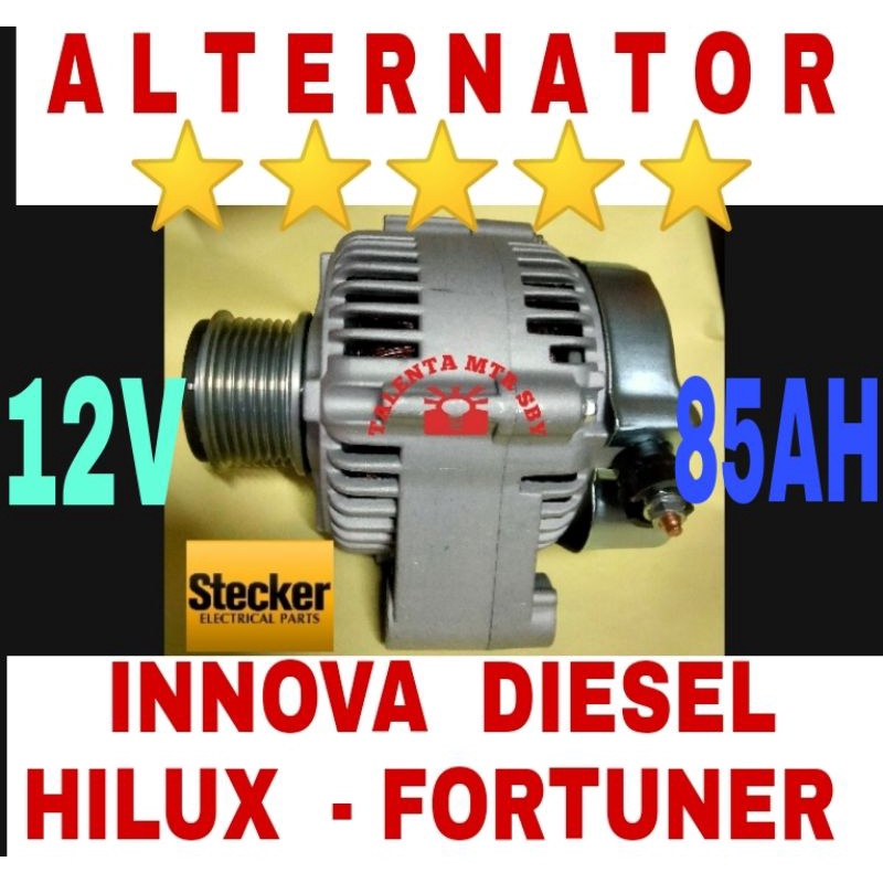 Jual BERGARANSI ALTERNATOR 80AH ( INNOVA - HILUX - FORTUNER) DIESEL ...