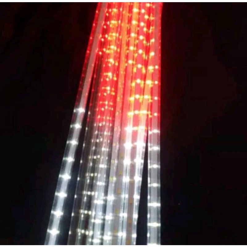 Jual Lampu meteor Merah Putih / LED air terjun / Lampu LED tabung merah ...