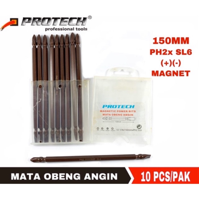 Jual Mata Obeng Angin 150mm (+) (- ) Protech plus minus | Shopee Indonesia