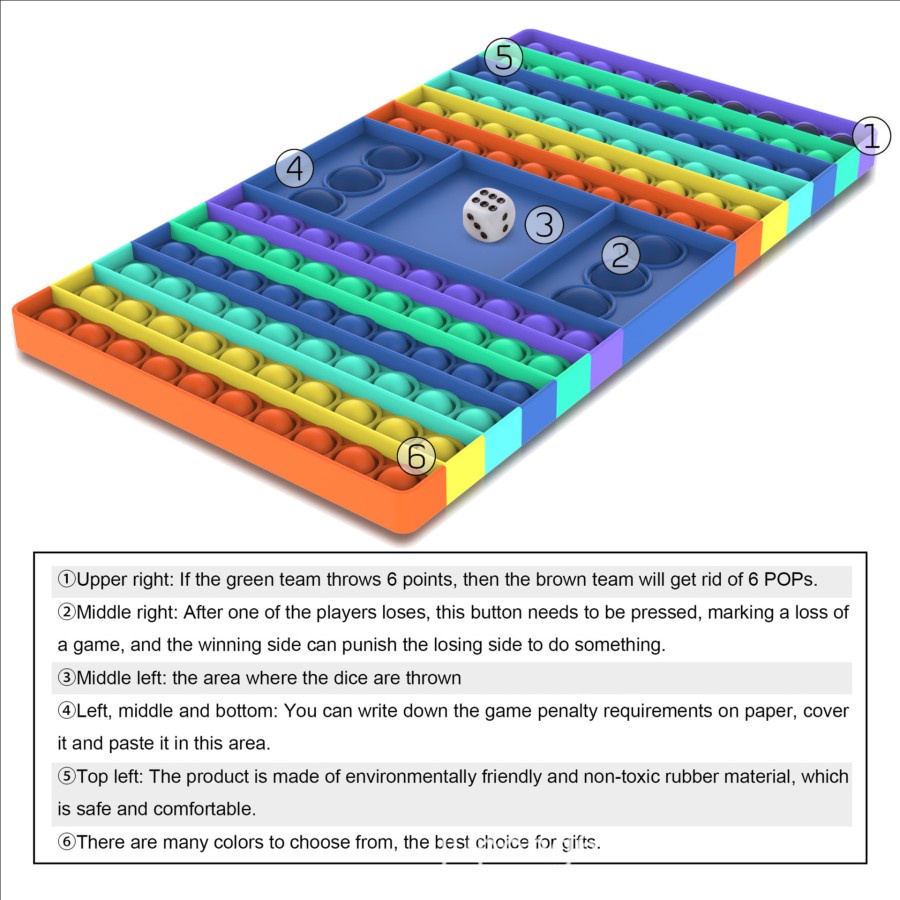 Jual Pop It Super Jumbo Mainan Anak Pop it dadu - Fidget Toy Murah ...