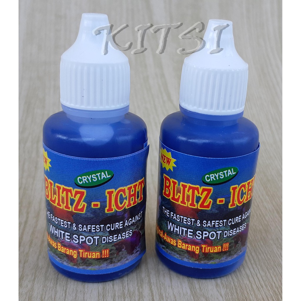 Jual Crystal Blitz Icht White Spot 30 mL Obat Biru Ikan Parasit Jamur ...