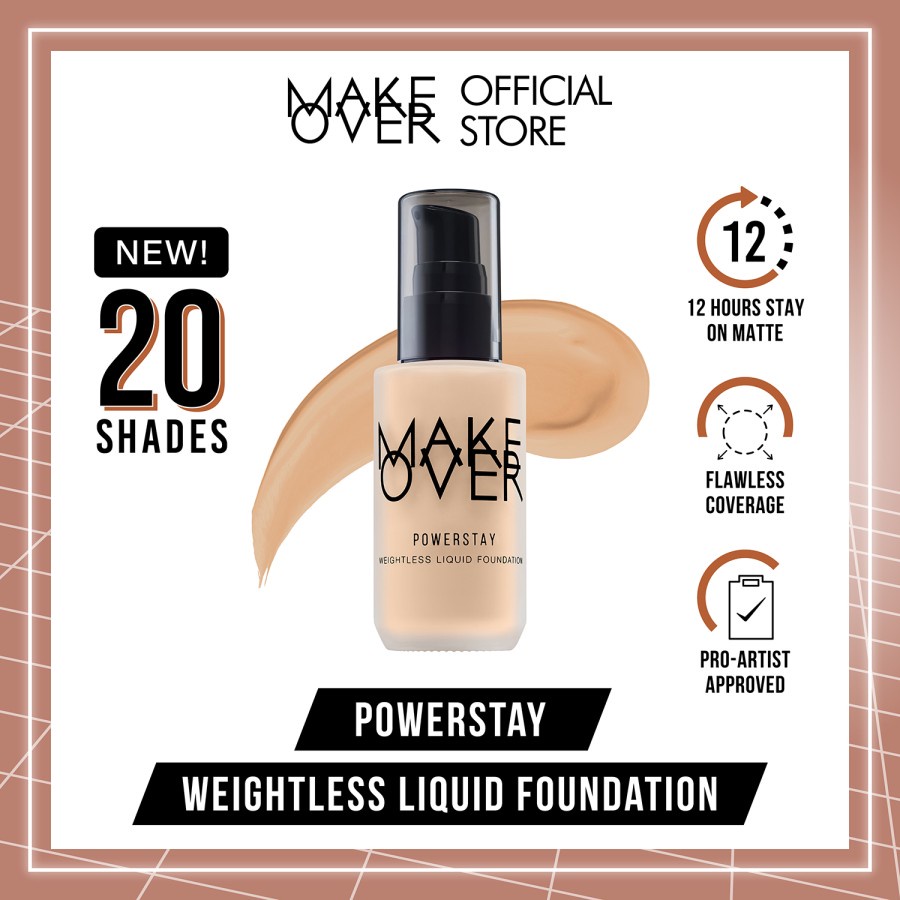Jual MAKEOVER Powerstay Weightless Liquid Foundation | Shopee Indonesia