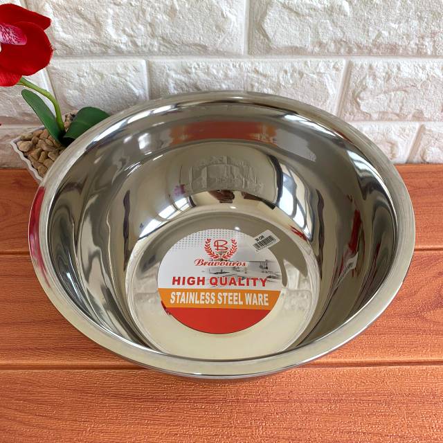 Jual Baskom Stainless 28cm / Baskom Stainless Steel 28 CM / Baskom Anti ...