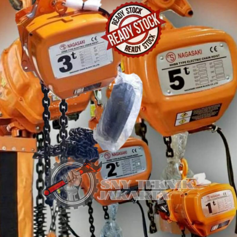 Jual Electric Chain Block 3 Ton x 6 Meter Takel Otomatis (sny) | Shopee ...