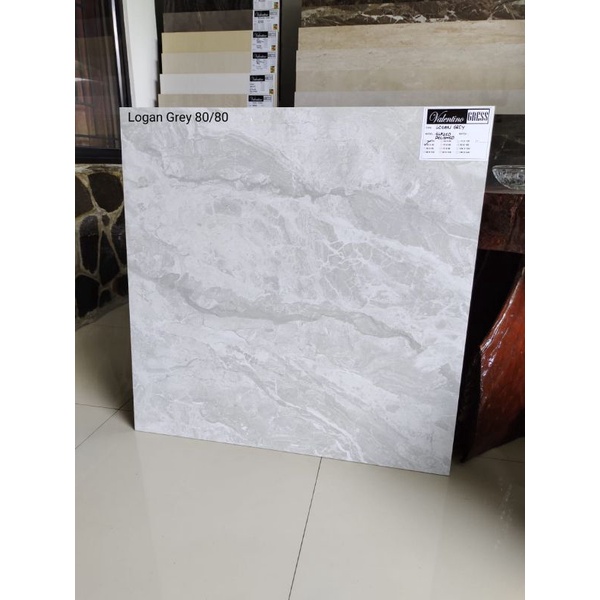 Jual GRANITE LANTAI 80X80 LOGAN GREY / VALENTINO GRESS / KW1/ GLOSSY ...