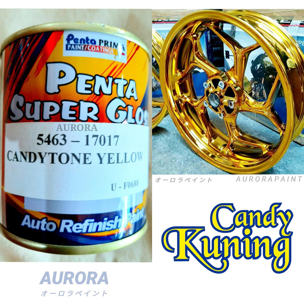 Jual Cat Kuning Candy Tone Yellow Penta Super Gloss Candytone ...