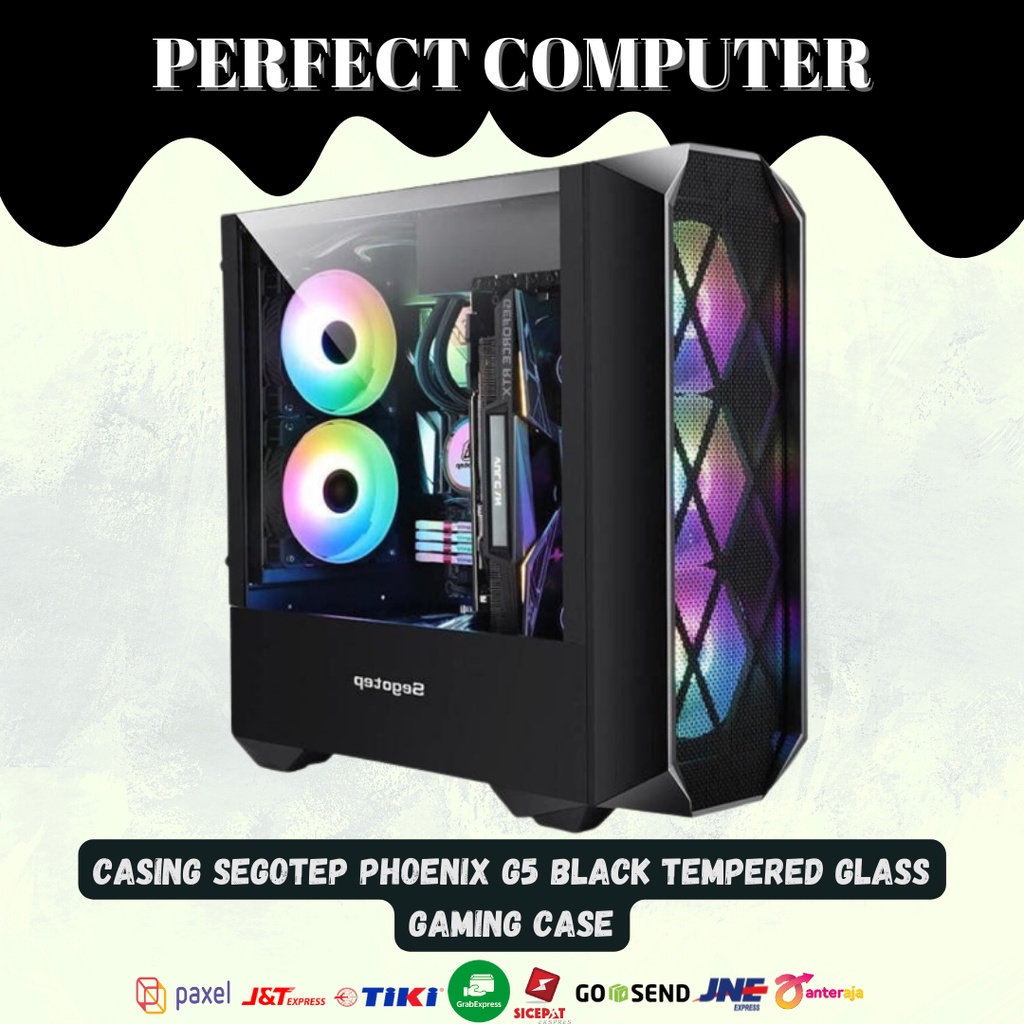 Jual Casing SEGOTEP PHOENIX G5 BLACK Tempered Glass Gaming Case ...