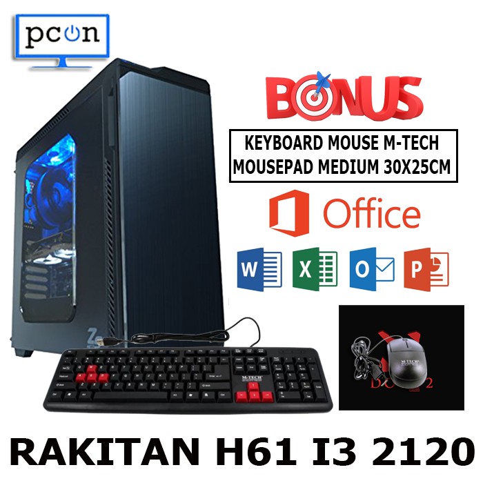 Jual PC RAKITAN WARNET GAMING OFFICE I3 BONUS KEYBOARD MOUSE DAN ...