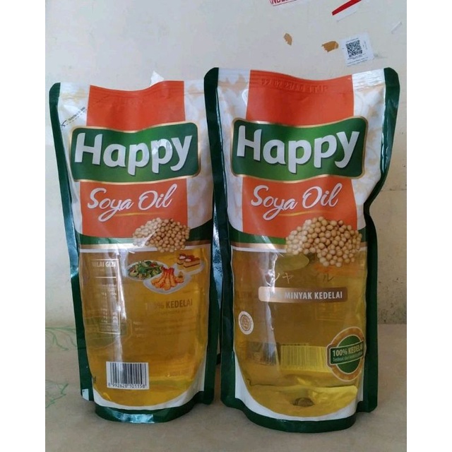 Jual Happy soya oil 1000ml minyak kedelai | Shopee Indonesia