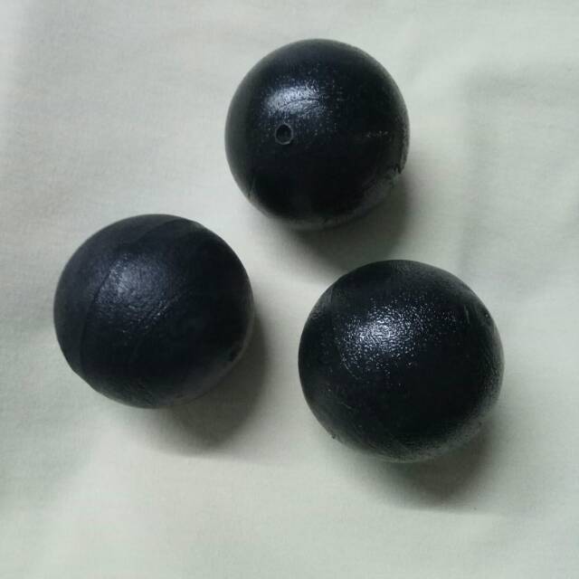 Jual 3 pcs Plastic ball bola plastik pejal hitam diamater 52 mm ...