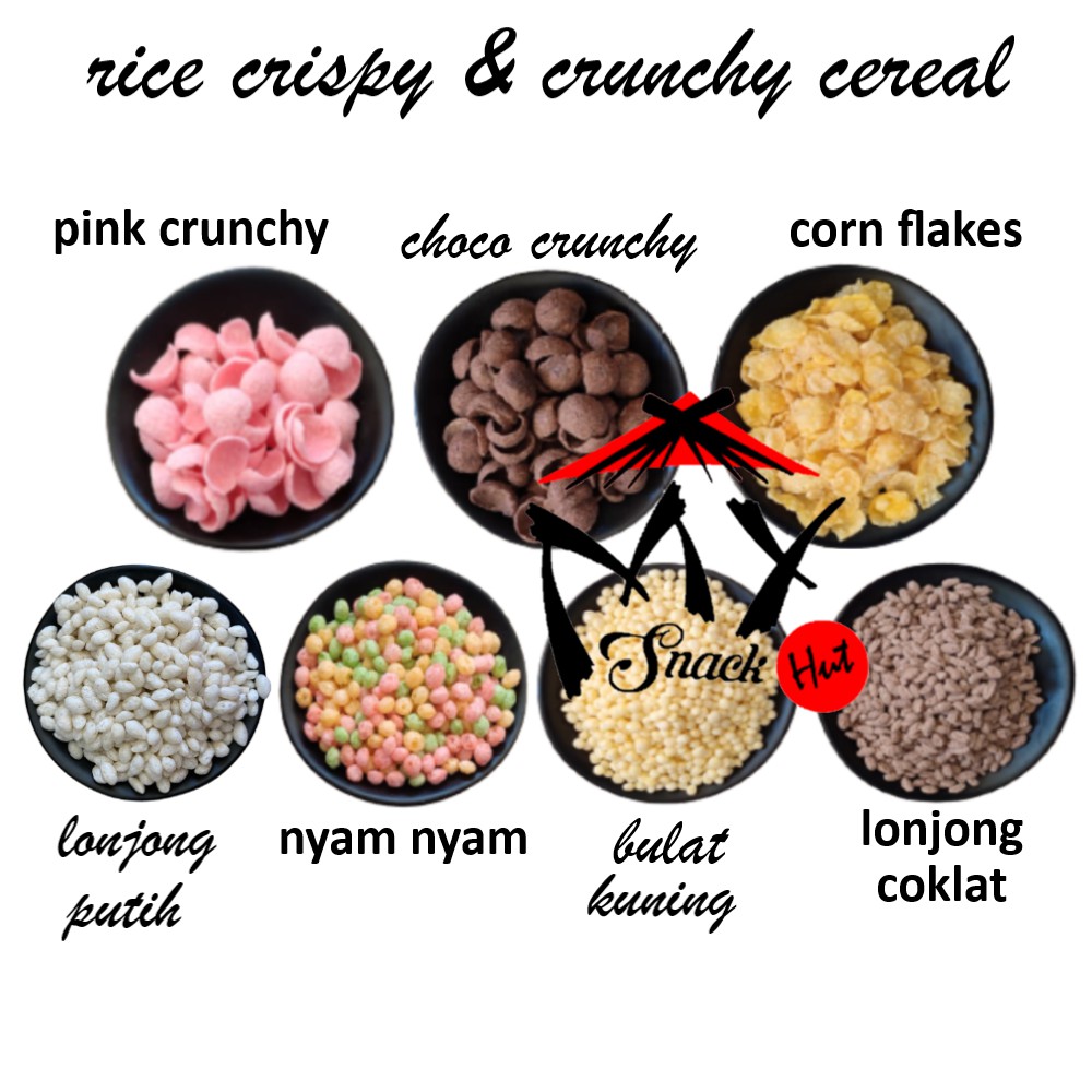 Jual RICE CRISPY 250GR BERAS KRISPI PUFF NYAM NYAM CORN FLAKES COKLAT ...