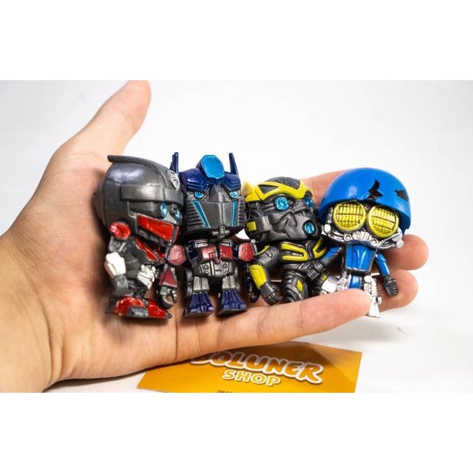 Jual Figure Set Transformer Chibi Mecha Optimus Bumble bee | Shopee ...