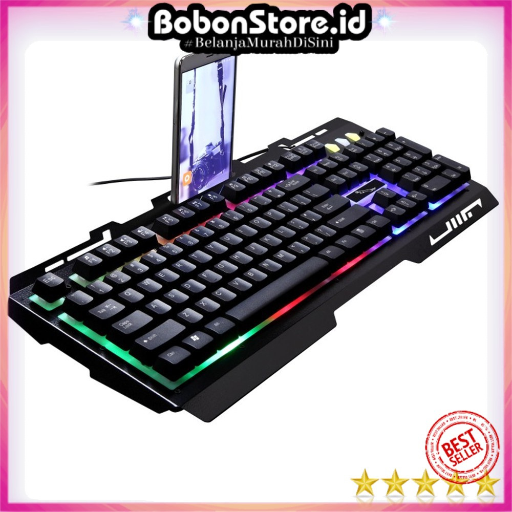 Jual Keyboard Gaming Leopard G700 dengan LED dan Stand Smartphone ...