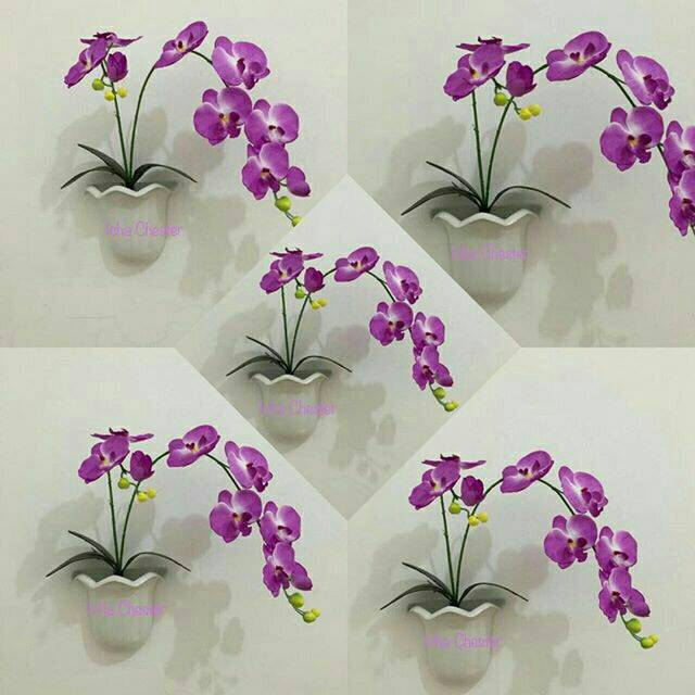 Jual Pot dinding anggrek plastik pot shabby sakura plastik anggrek ...