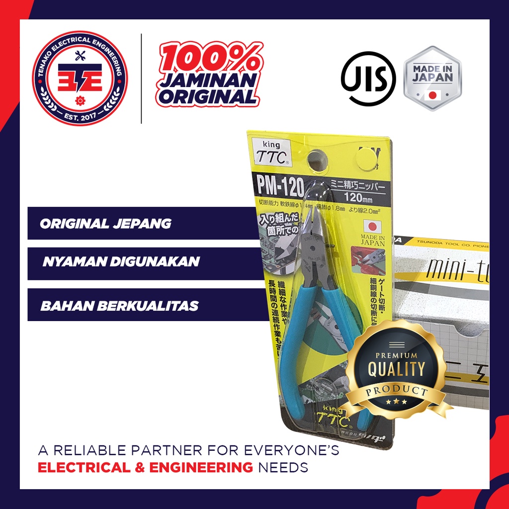 Jual KING TTC Tang Potong PM-120 Tsunoda 5 inch Original Jepang | Shopee Indonesia