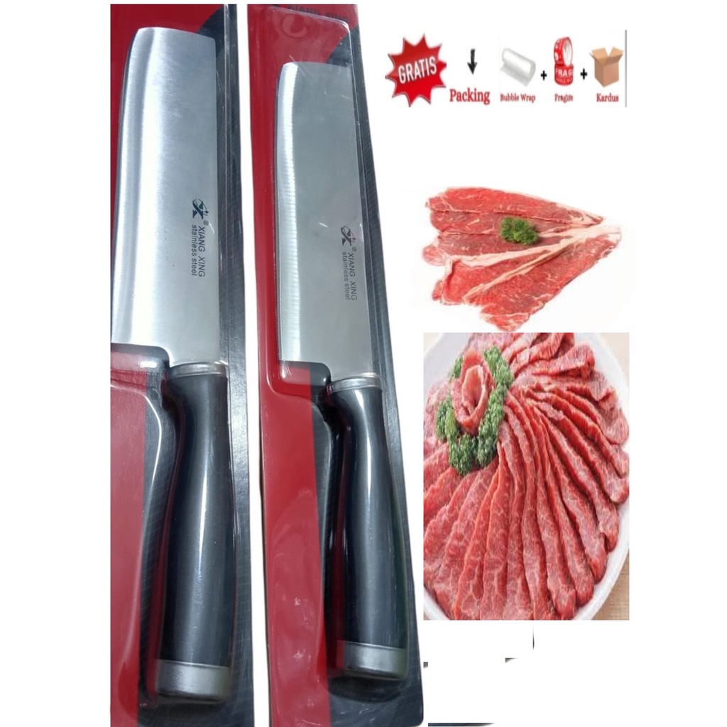 Jual Pisau Dapur Stainless Steel Super Tajam Piso Daging Chef Damascus ...