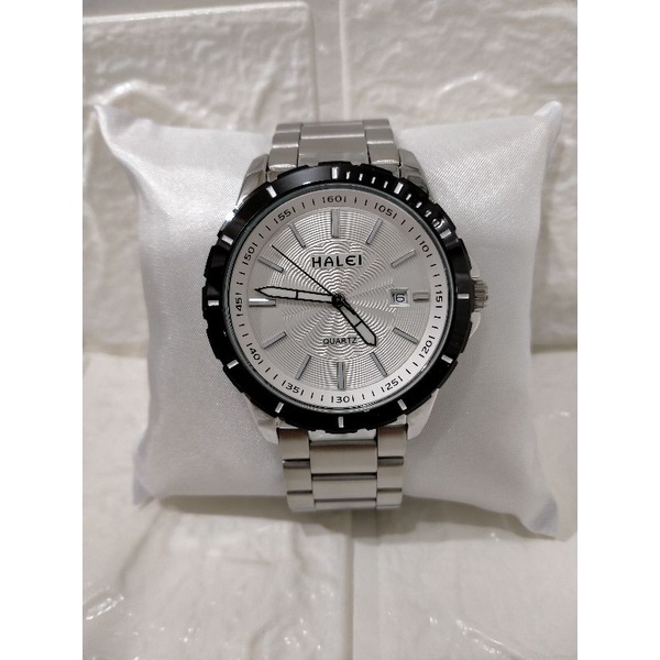 Jual HALEI 8033M/JAM TANGAN PRIA RANTAI STAINLESS STEEL WATER RESISTANT ...